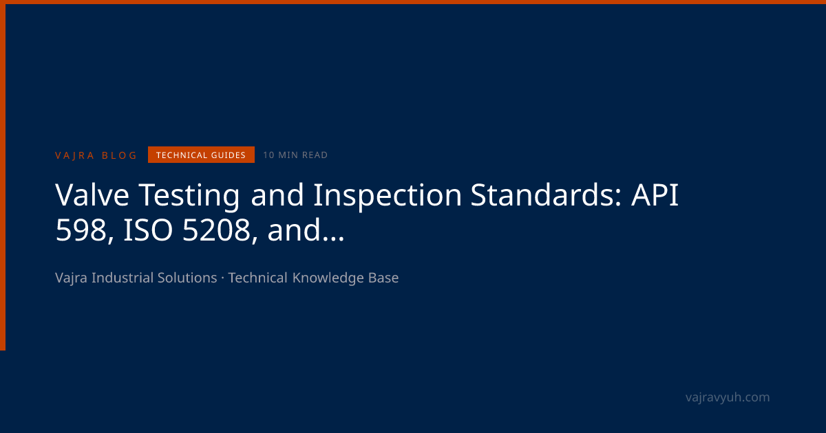 API 598 vs ISO 5208 vs BS 6755: Valve Pressure Testing Standards Compared